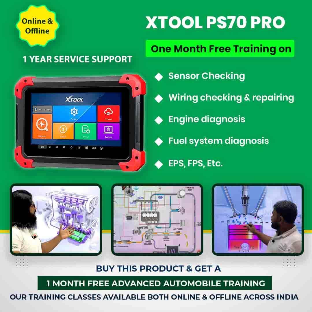 XTOOL PS70 PRO + Free Advanced Automobile Training – Indian Automobile Doctor